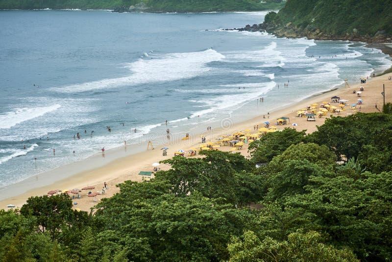 Aerial Summer View of Beach of Brazil. Stock Image - Image of coastline ...
