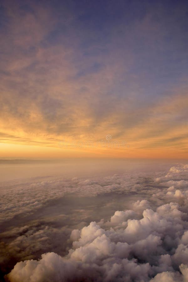 Aerial Sunset and Clouds stock photo. Image of storm, weather - 1016864
