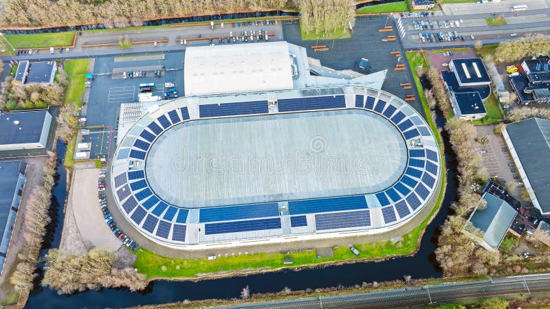 Aerial from Thialf Ice Stadion in Heerenveen the Netherlands Stock ...
