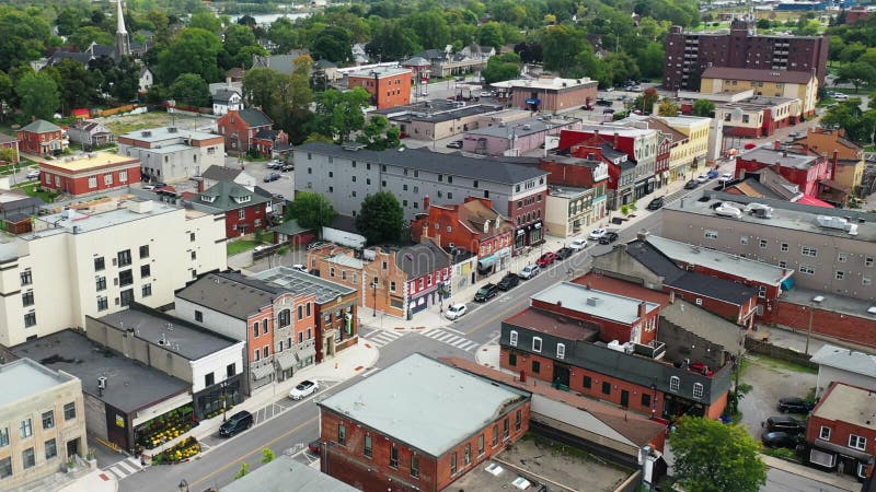 Aerial of Thorold, Ontario, Canada on Fine Day 4K Stock Footage - Video ...