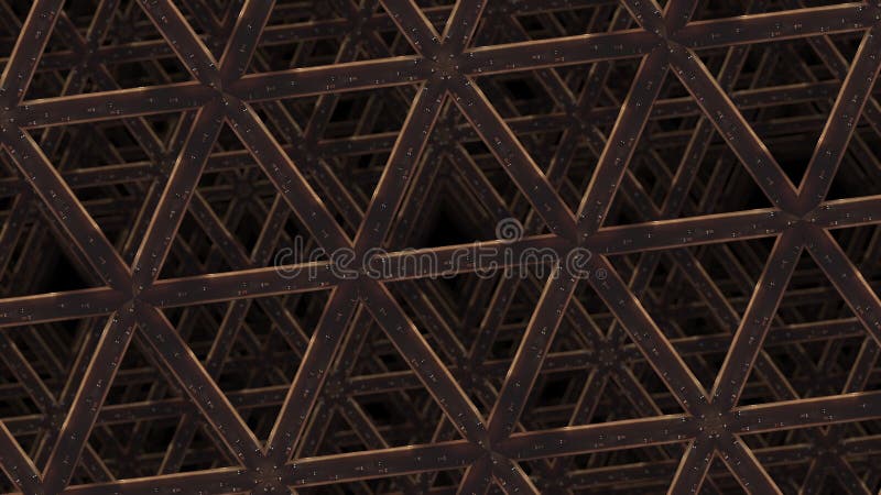 Aerial Top-down View of a Multilevel Symmetric Street Pattern at Night ...