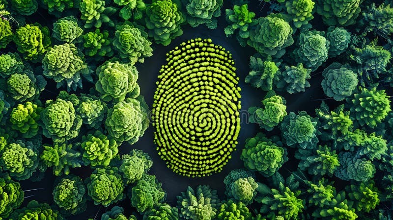 Aerial Top Down View of a Green Forest with Human Stock Image - Image ...