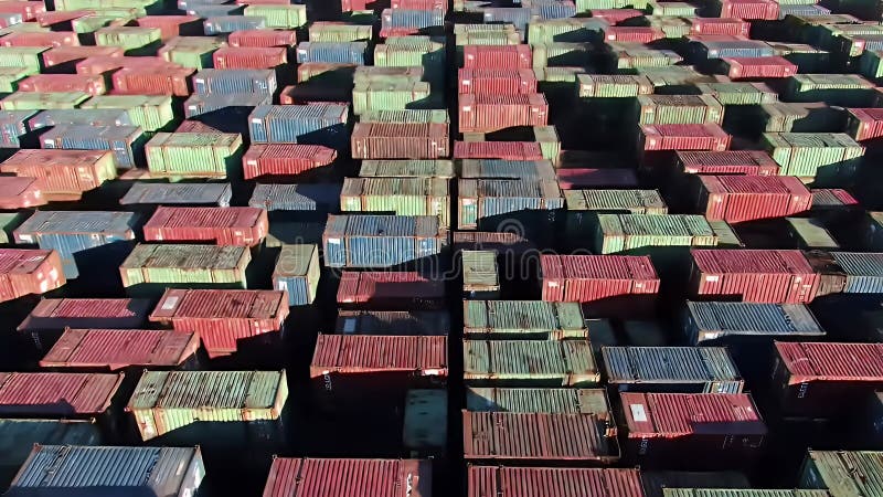 Drone Flyover Reveals Vast Abstract Mosaic of Rusty Red Green and Blue ...