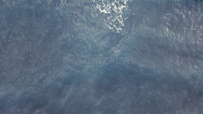 Aerial Top Down View of Sea Surface with Deep Blue Water Stock Footage ...