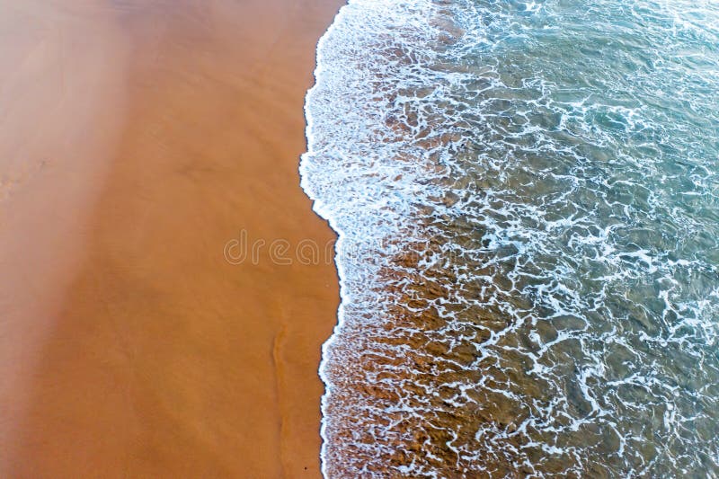 Aerial Top Shot from Ocean Waves at the Beach Stock Photo - Image of ...