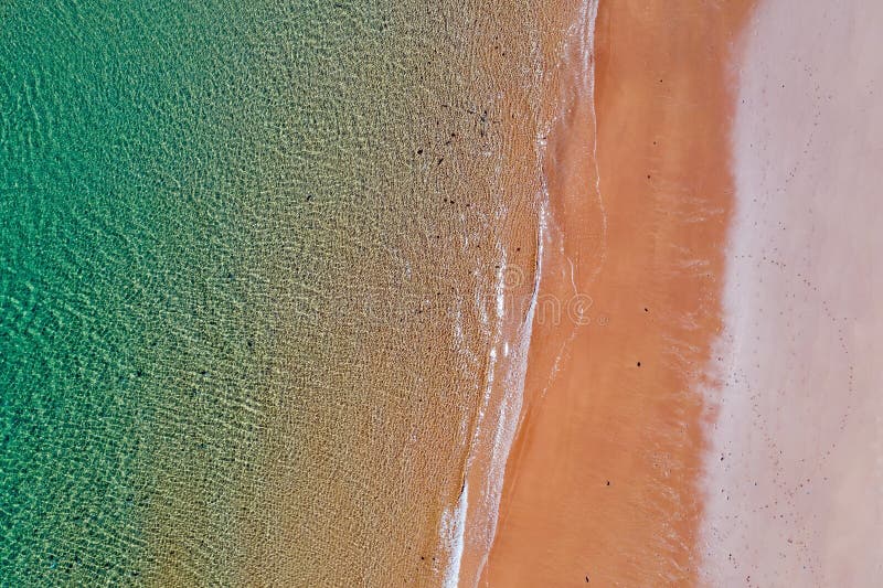 Aerial Top Shot from Ocean Waves at the Beach Stock Photo - Image of ...