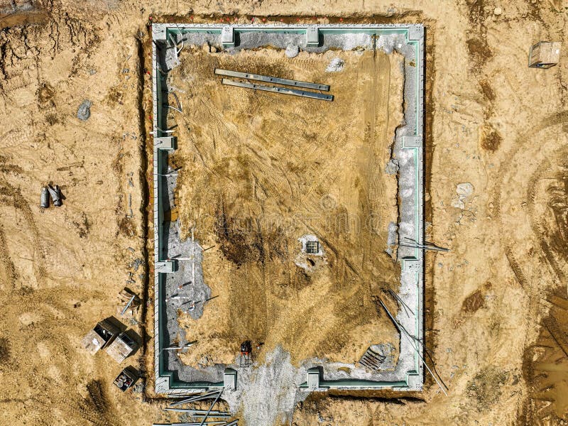Aerial Top View of the Construction Project Site Stock Image - Image of ...