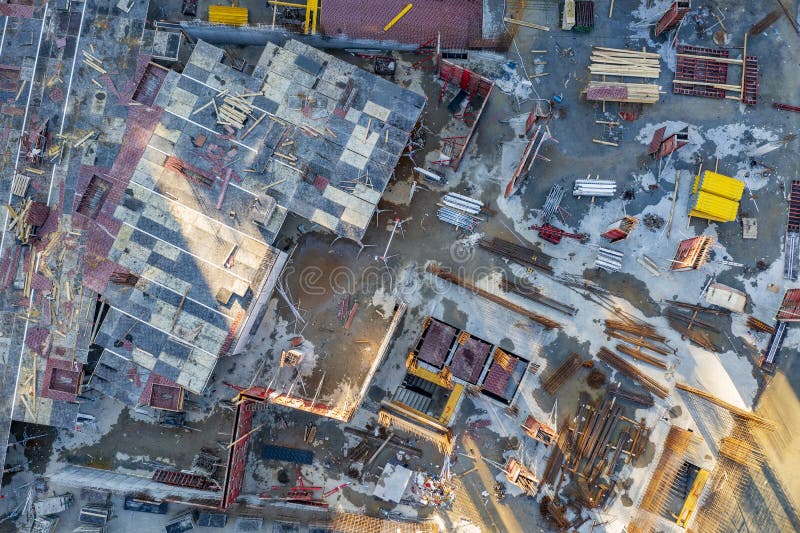 A Construction Site. Making a New Building Stock Photo - Image of build ...