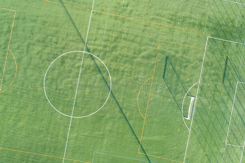 Aerial Top View with Drone of a Soccer Field Stock Image - Image of ...