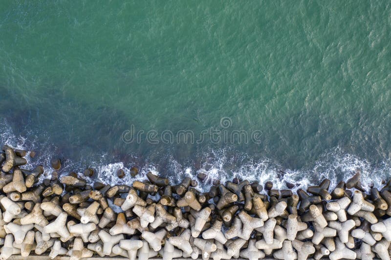 Aerial Top View from Drone To the Seacoast Stock Photo - Image of ...