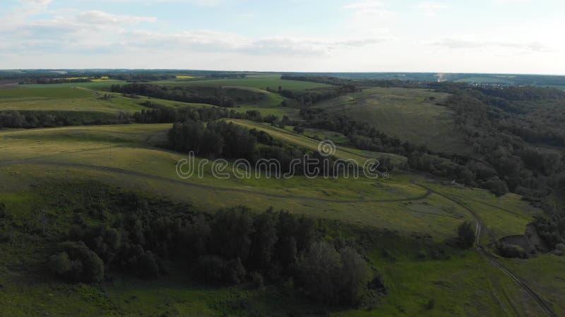Aerial Top View of the Green Field. Stock Footage - Video of outdoor ...