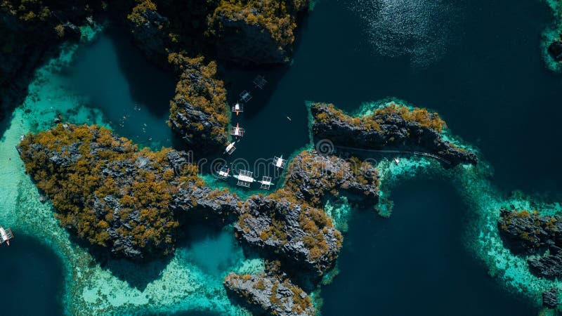 Aerial Top View of Islands in the Sea Stock Photo - Image of aerial ...