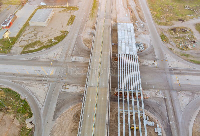 Modernization a Highway Bridge in Road Construction Site Stock Photo ...
