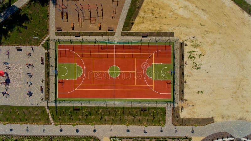 Aerial Top View of the Stadium. Stock Photo - Image of grass, europe ...