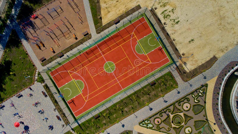 Aerial Top View of the Stadium. Stock Photo - Image of nature, color ...