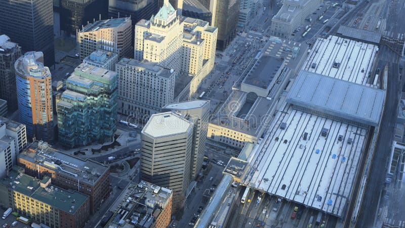 Aerial of Toronto Cityscape at Dark Stock Image - Image of bank, aerial ...