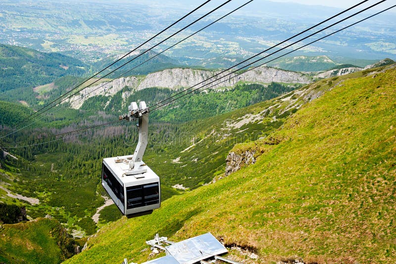 Aerial tram in mountains stock photo. Image of transport - 42589398
