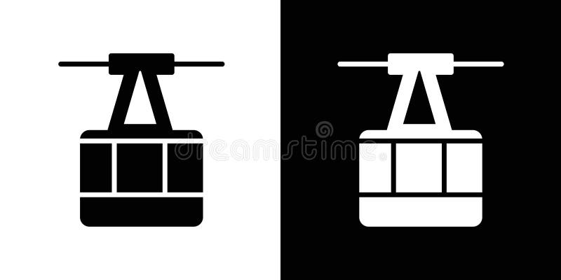 Aerial Tramway Icon Linear Logo Isolated Stock Vector - Illustration of ...