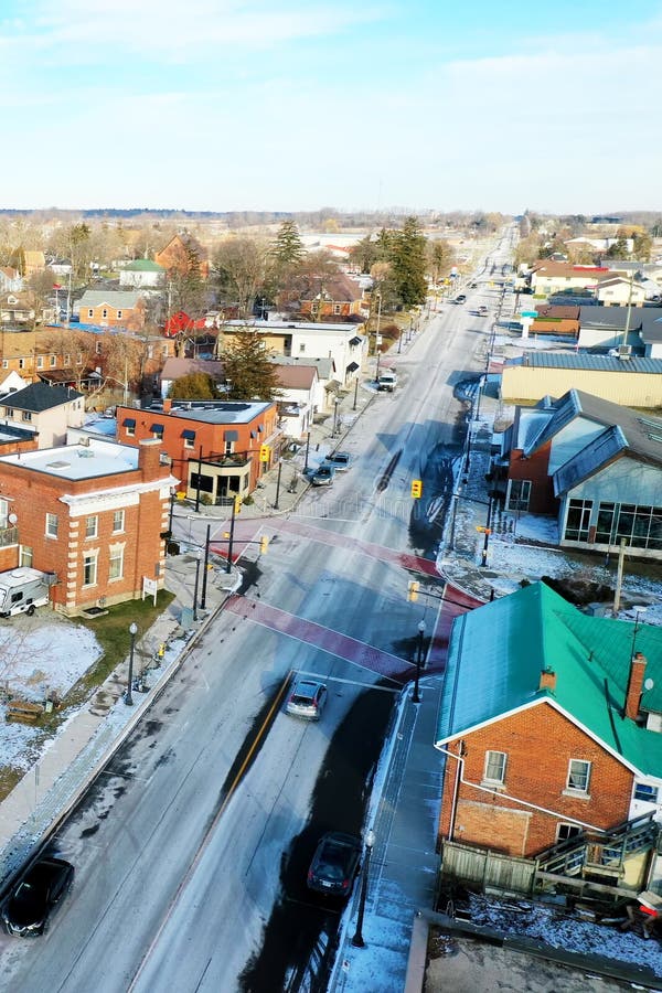 Aerial Vertical of Cayuga, Ontario, Canada Stock Image - Image of ...