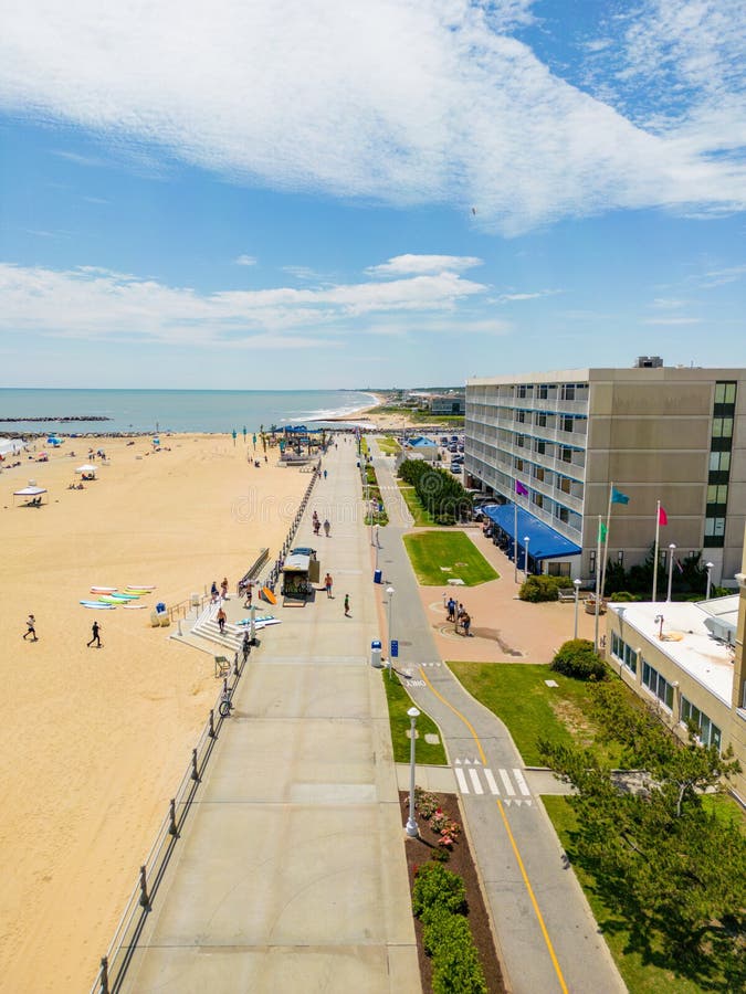 Aerial Vertical Drone Photo of Virginia Beach Boardwalk Editorial Stock ...