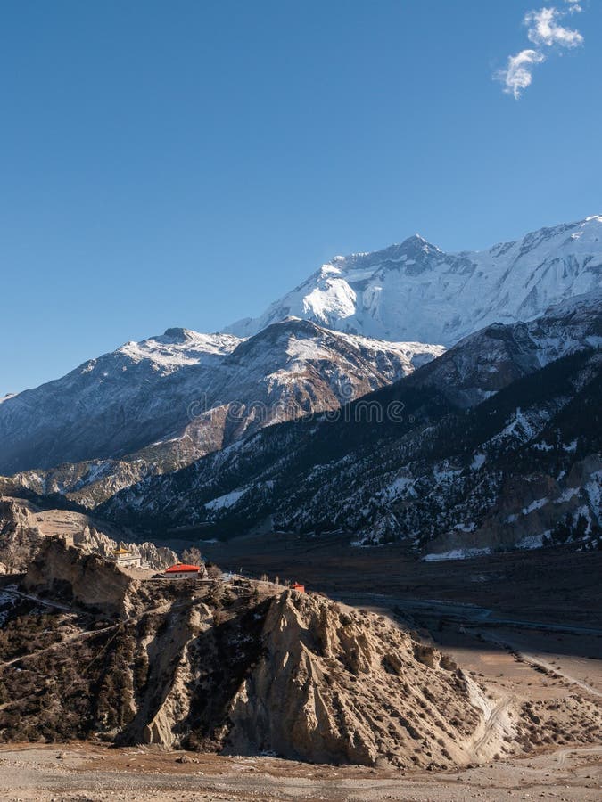 Aerial Vertical Shot of Annapurna Himalayas, Nepal Stock Photo - Image ...