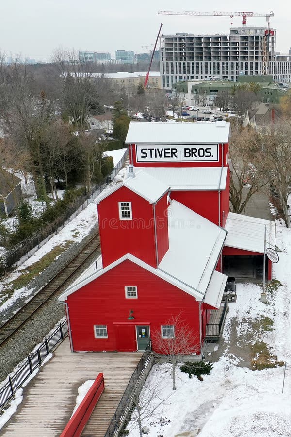 Aerial Vertical of the Stiver Mill in Markham, Ontario, Canada ...