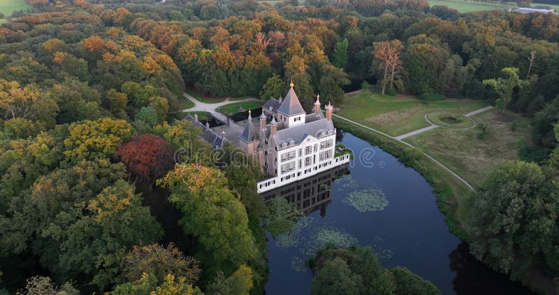Aerial Video of Kasteel Renswoude, Castle Renswoude. the Netherlands ...