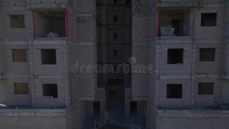 Aerial Video: Aerial Perspective of a Large Construction Project with ...