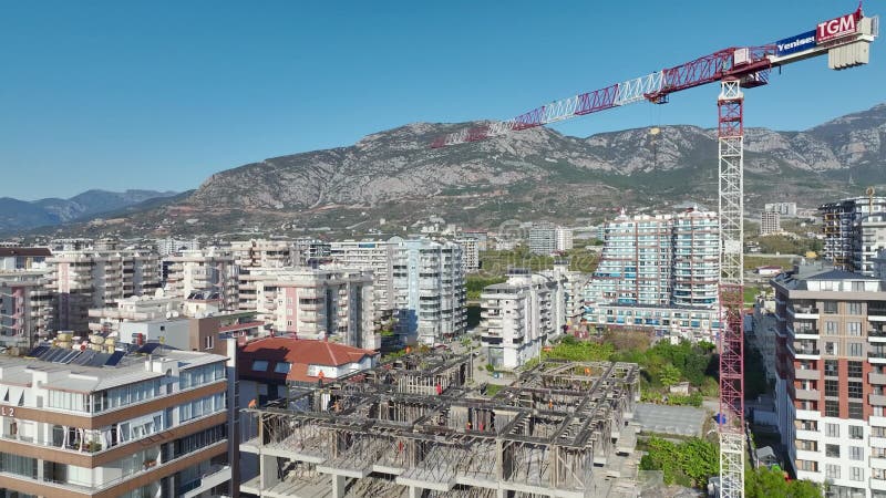 Aerial Video: Skyscraper Construction Captured Aerially with Active ...