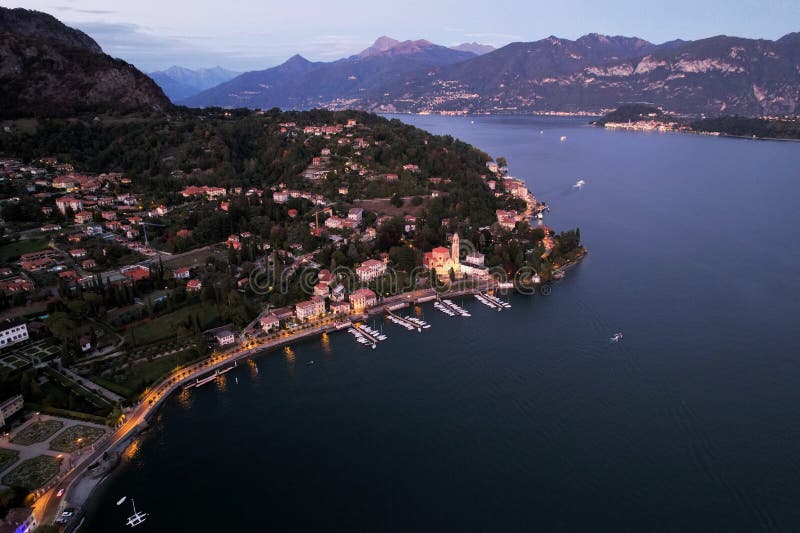 Aerial View Above the Italian Lake Como Stock Image - Image of italy ...