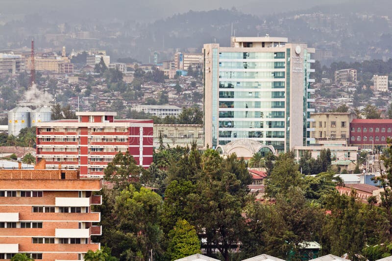 Aerial view of Addis Ababa stock image. Image of cityscape - 26442833