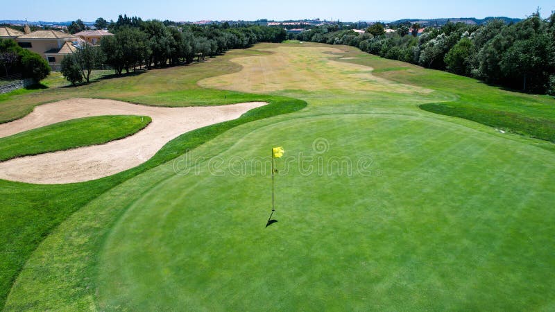 Aerial View from AGolf Course Stock Image - Image of hole, field: 261997255