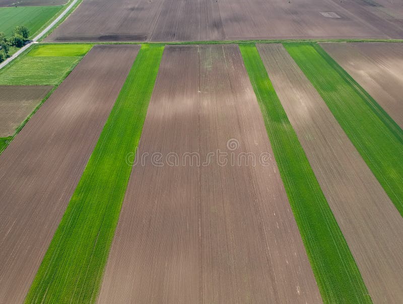 Aerial View of Agricultural Fields Stock Image - Image of agriculture ...