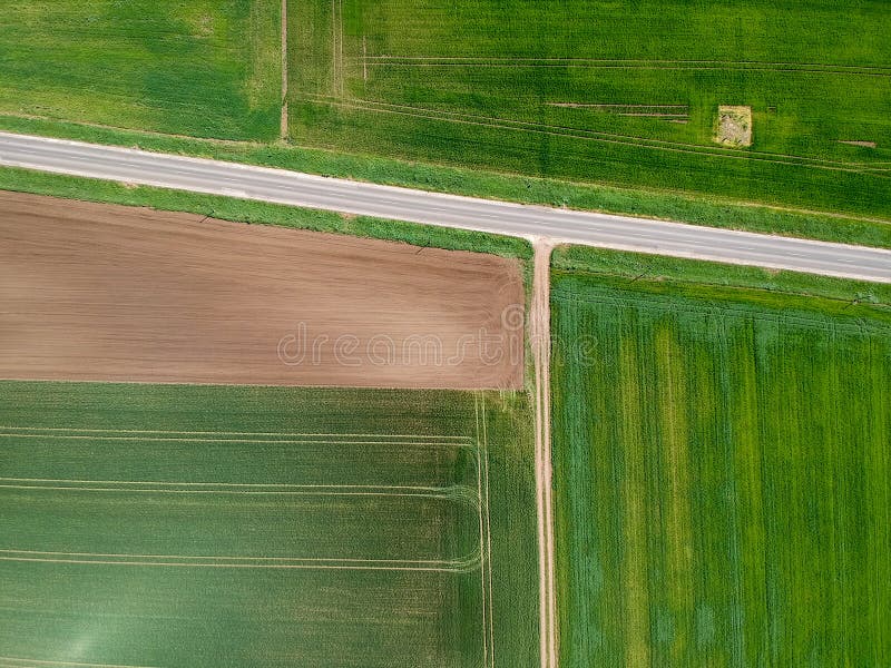 Aerial View of Agricultural Fields Stock Photo - Image of farming ...