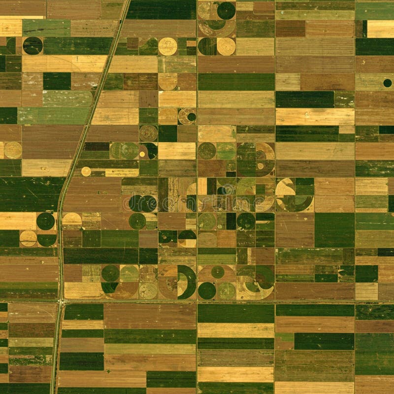 Aerial View of Agricultural Fields Arranged in a Patchwork Pattern ...