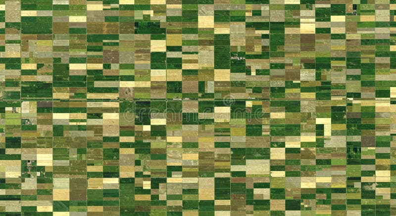 Aerial View of Agricultural Fields Arranged in a Patchwork Pattern ...