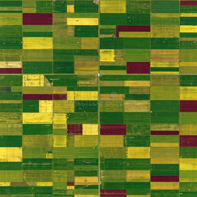 Aerial View of Agricultural Fields Forming a Patchwork Pattern ...