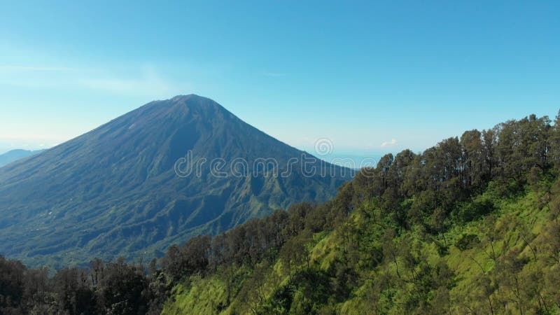 Aerial View of Volcano and Forest in Bali Island Stock Video - Video of ...