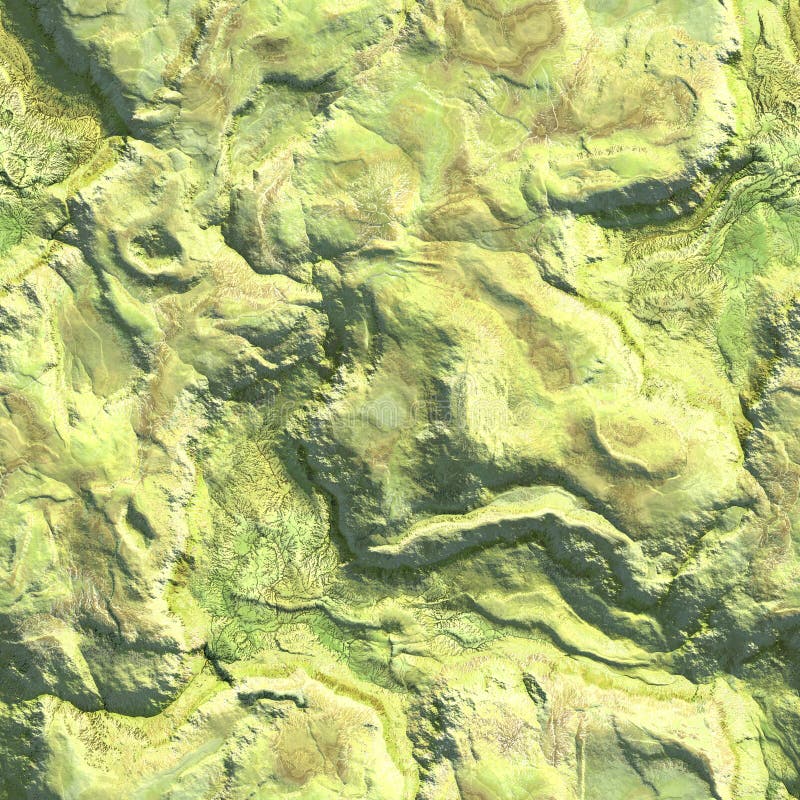 Mountains Seamless Texture Aerial View from Air Plane. 3d Illustration ...