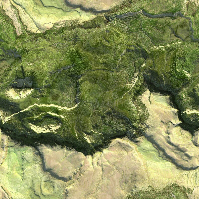 Aerial View from Air Plane of Mountains Seamless Texture Background. 3d ...