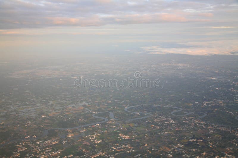 Aerial view from airplane stock image. Image of cloudscape - 55559271