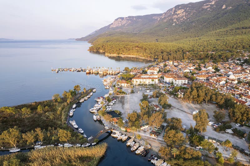 Aerial View of Akyaka - MuÄŸla Turkey Stock Photo - Image of scenic ...