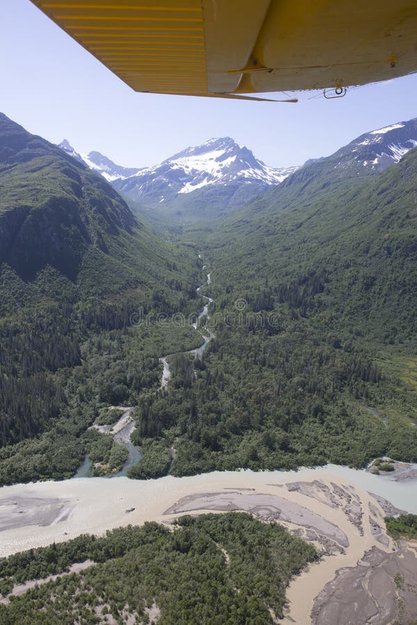 Aerial View of Alaskan Wilderness Stock Image - Image of nature, clark ...