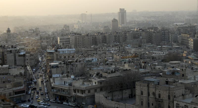 Destroyed building Aleppo. editorial image. Image of landscape - 34478350