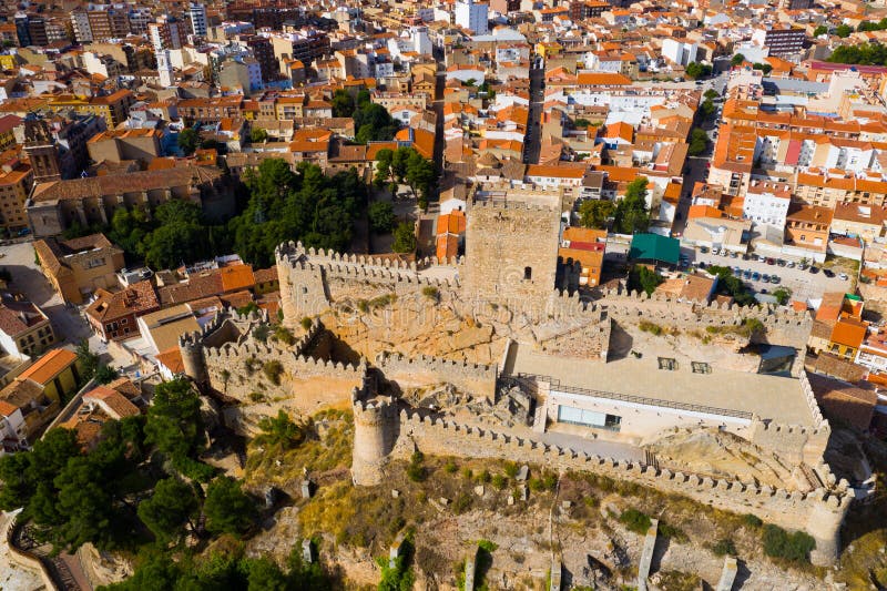Almansa Castle in Albacete of Spain Stock Photo - Image of stone, spain ...