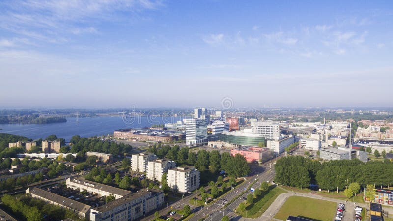 Skyline of Almere stock image. Image of exterior, urban - 7565633