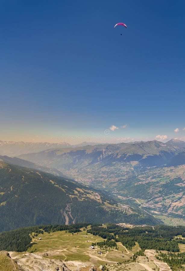 Aerial View on Alpine Valley Stock Image - Image of travel, view: 126610631