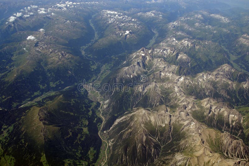 Aerial view of the Alps stock image. Image of beautiful - 37824599