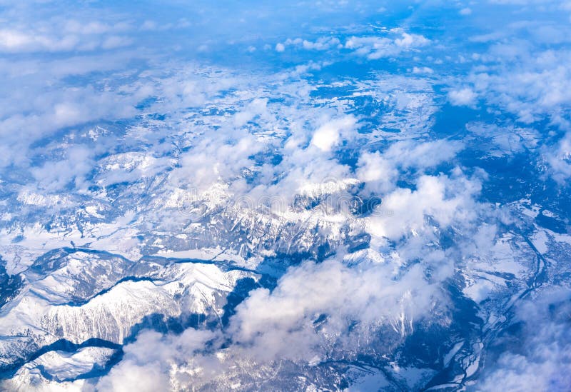 Aerial View of the Alps at the German-Austrian Border Stock Photo ...