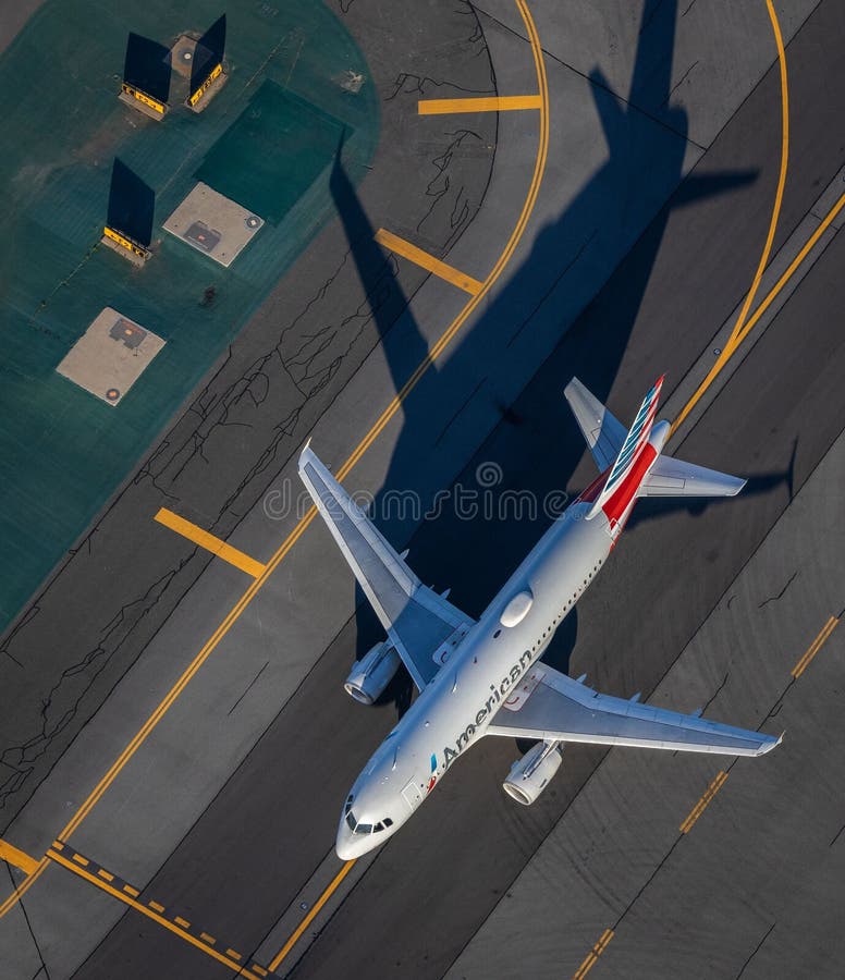 Aerial View of an American Airlines Aircraft in Flight Editorial Stock ...